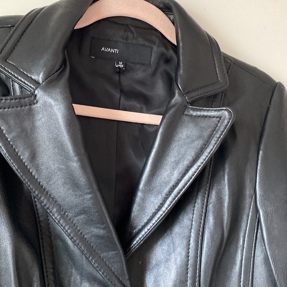 Avanti | Jackets & Coats | Avanti Black Genuine Leather Jacket With 3 ...
